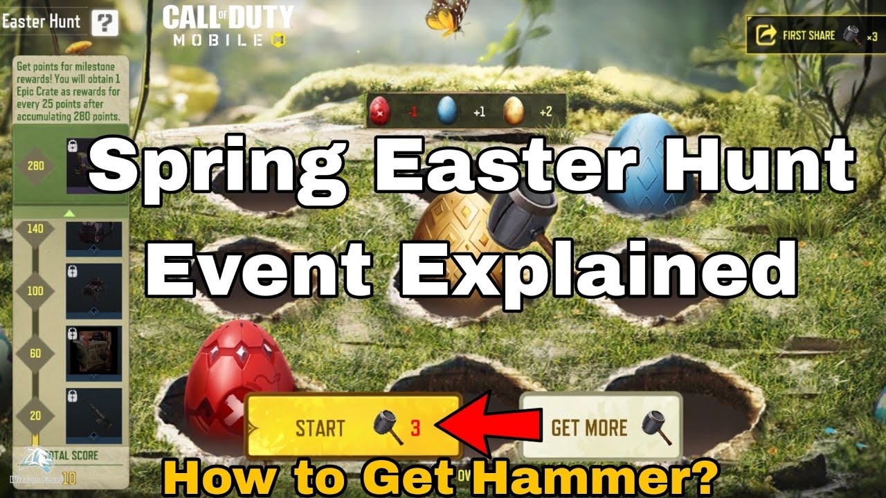 Spring Easter Hunt Event Explained | How to Get Hammer Cod Mobile 2024 ...