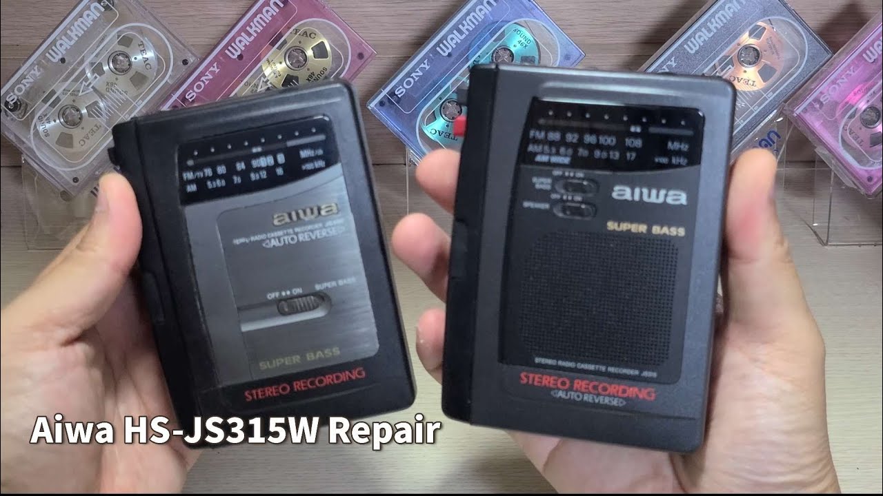 Aiwa HS-JS315W Repair Cassette Player Walkman - YouTube