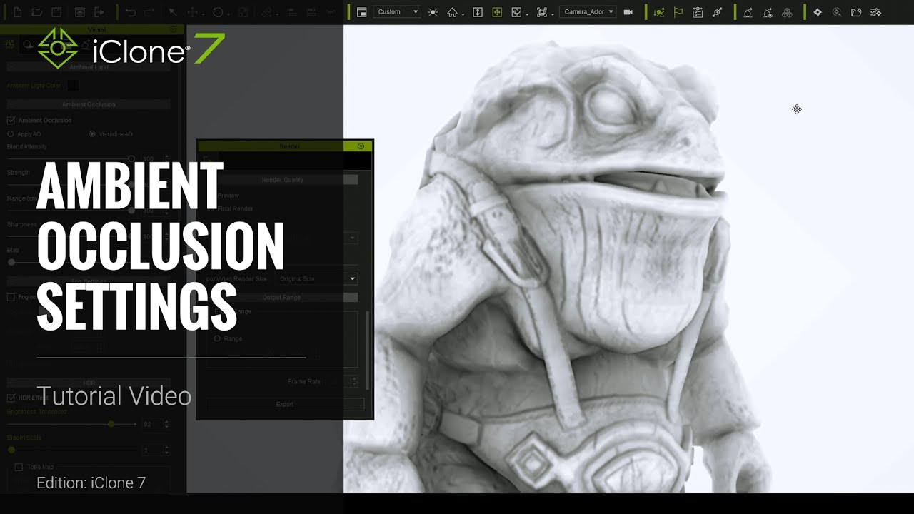 iClone 7 Tutorial - Ambient Occlusion Settings - YouTube