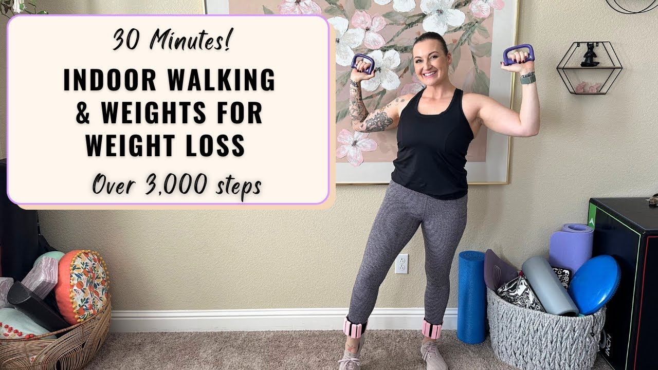 WALKING & ANKLE WEIGHTS: 45 Min Walking Workout, Indoor Walking Workout ...