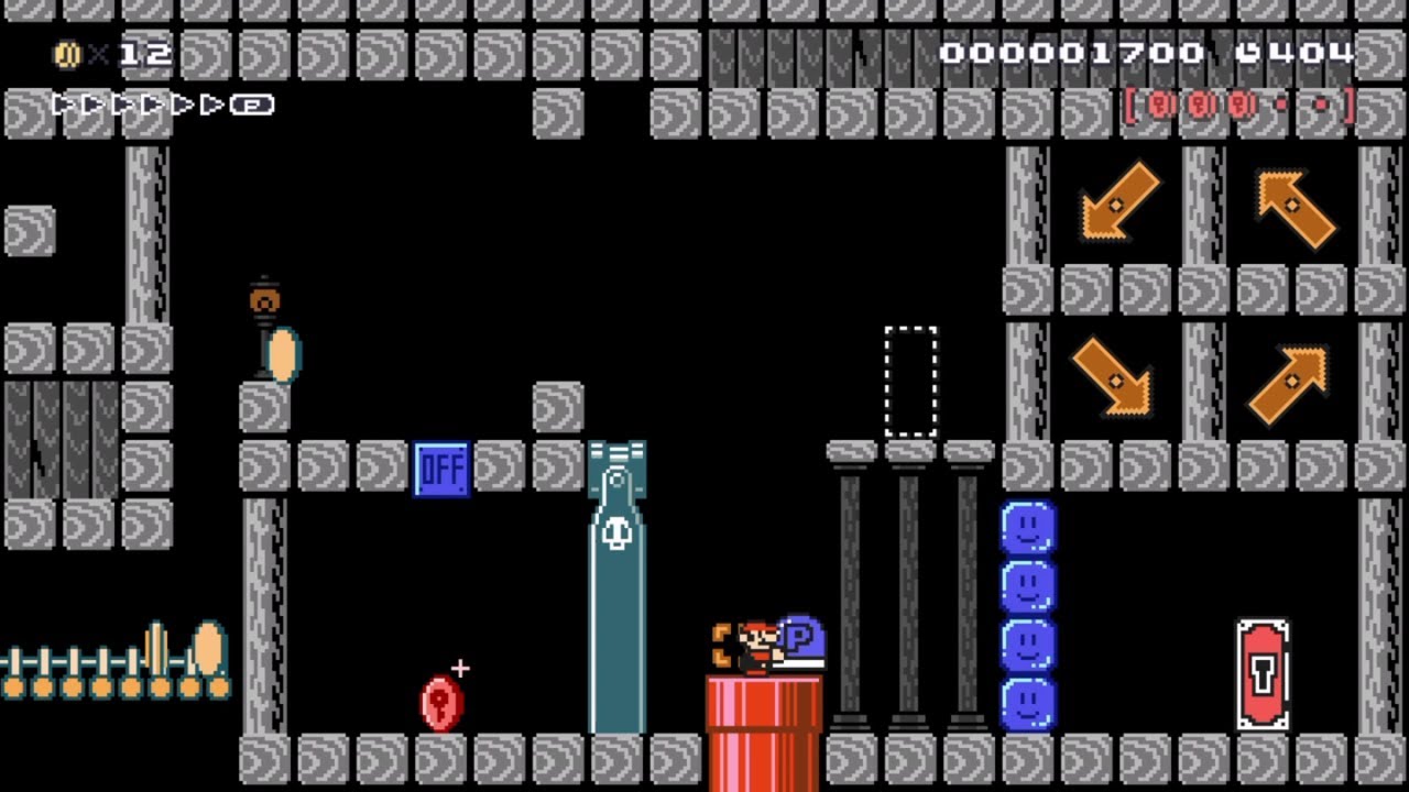 One-Way Wall Tech Puzzle - Mario Remixed World: 4-1 - Super Mario Maker ...