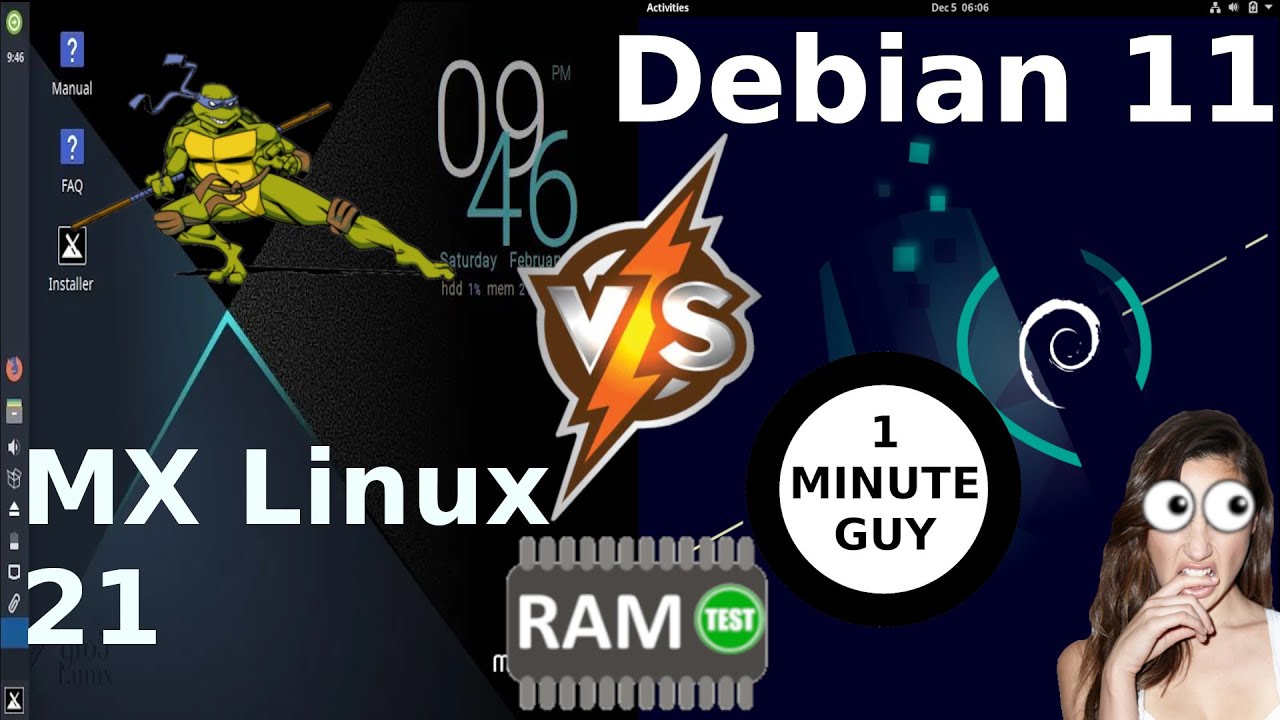 MX Linux 21 (XFCE) vs Debian 11: RAM Usage - YouTube