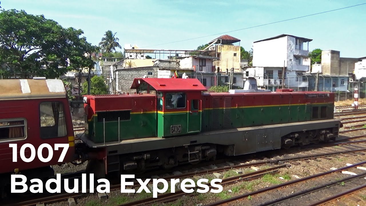 1007 Badulla Express with Class M6 Locomotive in Sri Lanka - YouTube