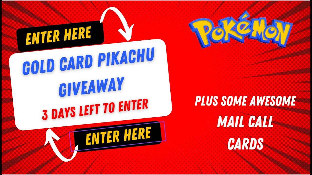 Gold Pikachu giveaway PLUS Awesome Mail Call - #pokemon - YouTube