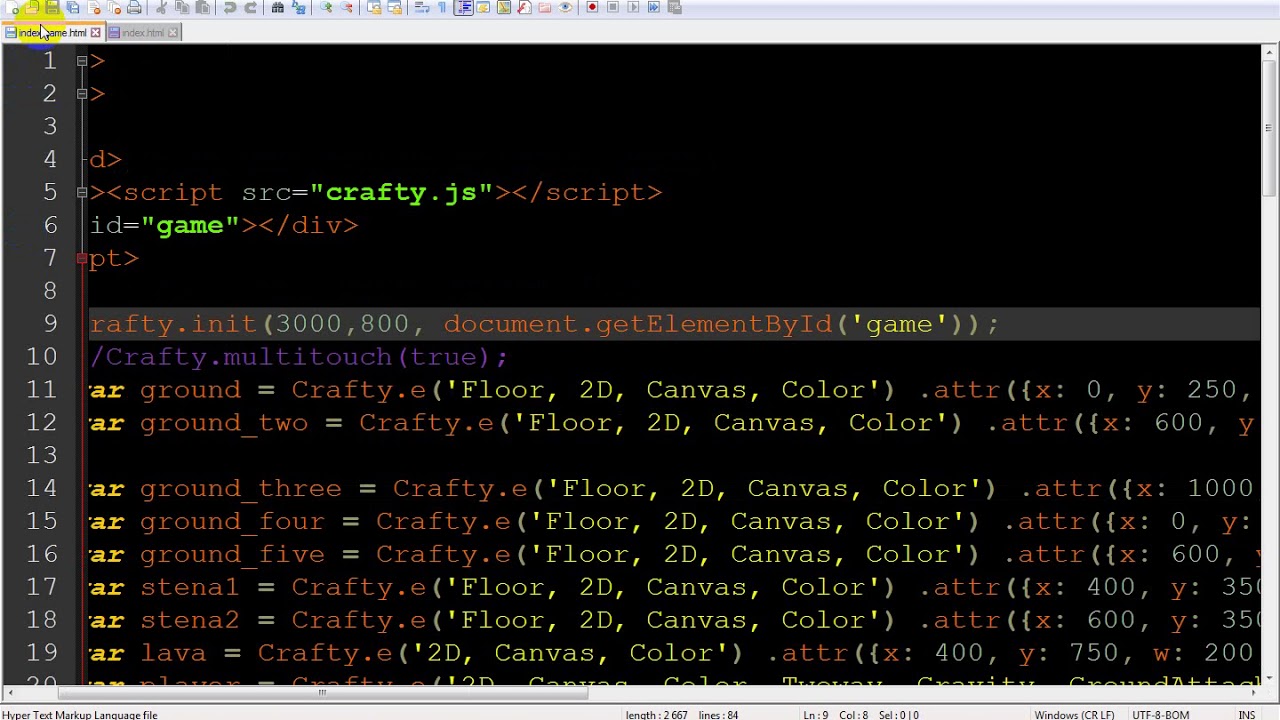 Урок про Crafty.js №1. Основы - YouTube