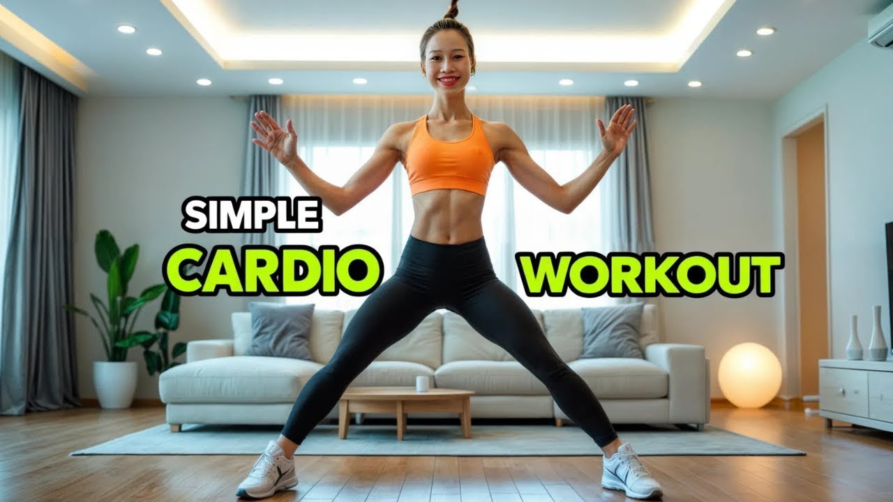 Simple cardio workout at home to get the body active - YouTube