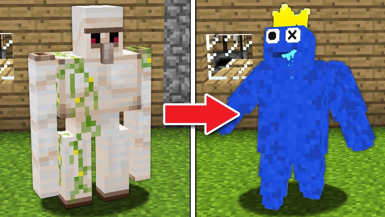 Minecraft ALL MOBS BECOME RAINBOW FRIENDS MUTANT How To Play BATTLE ...