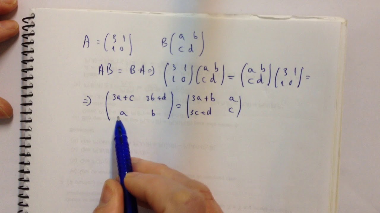 16 Ejercicio Conmutar Matrices - YouTube