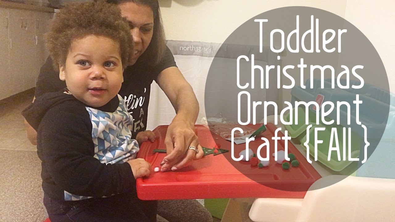 Toddler Christmas Ornament Craft {FAIL} - YouTube