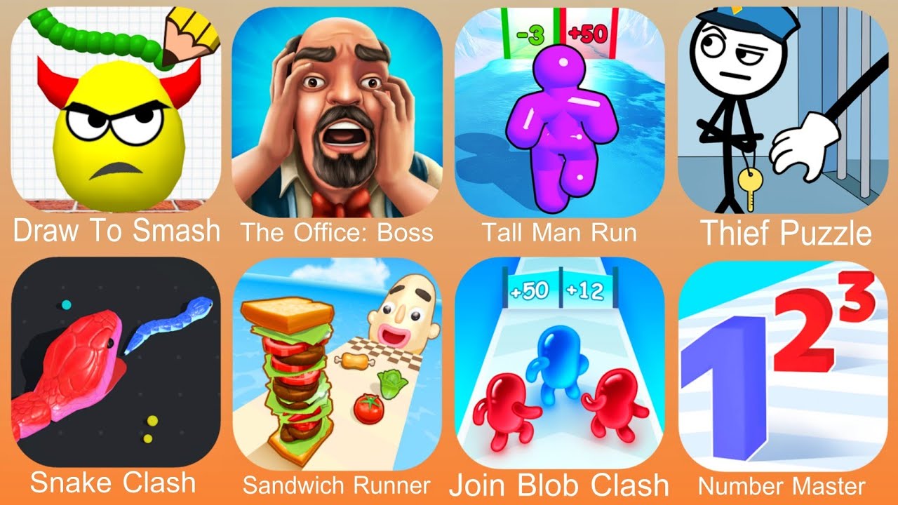 Draw To Smash,The Office Boss,Tall Man Run,Thief Puzzle,Snake Clash ...