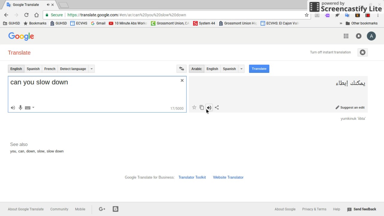 Can you slow down Arabic - YouTube