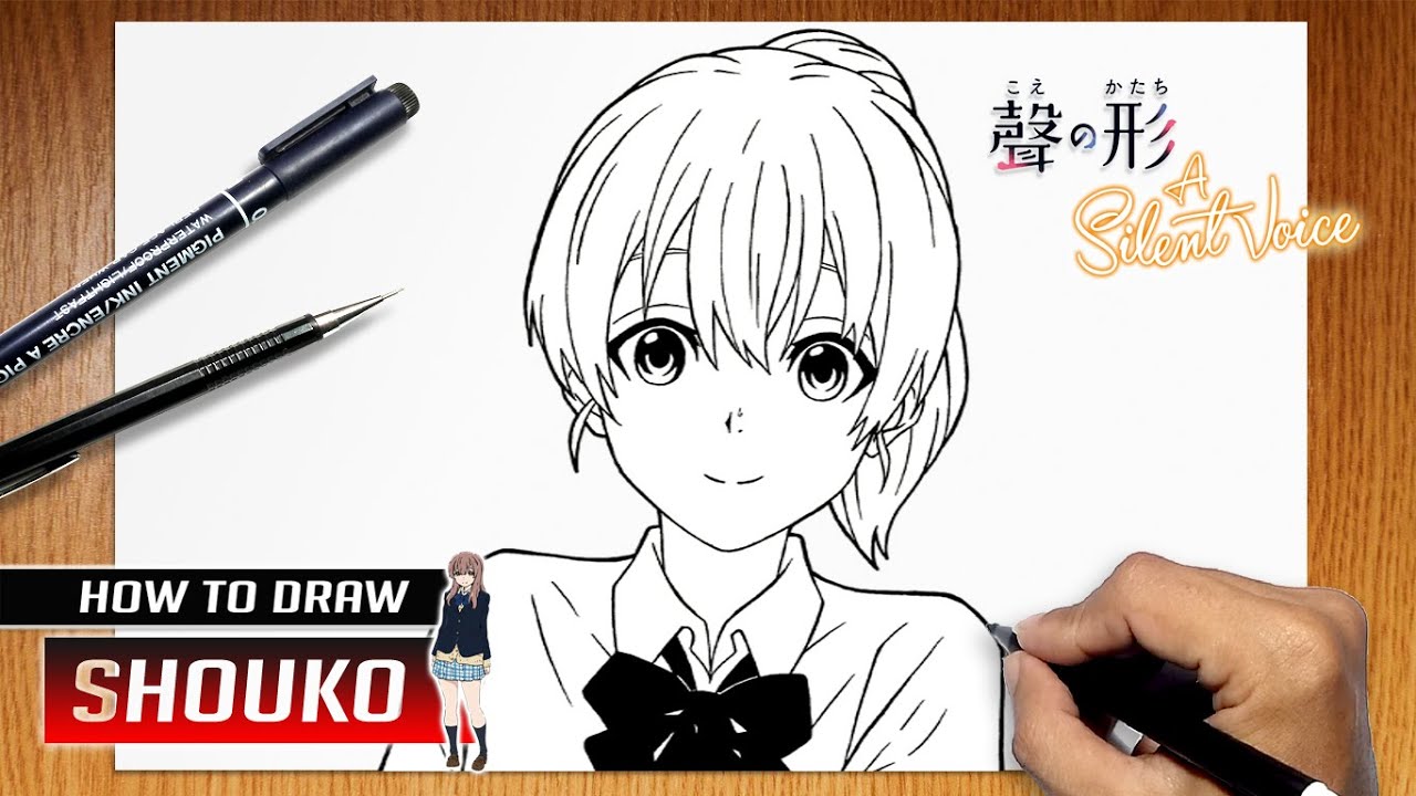 How to draw Nishimiya Shouko from Koe no Katachi - YouTube