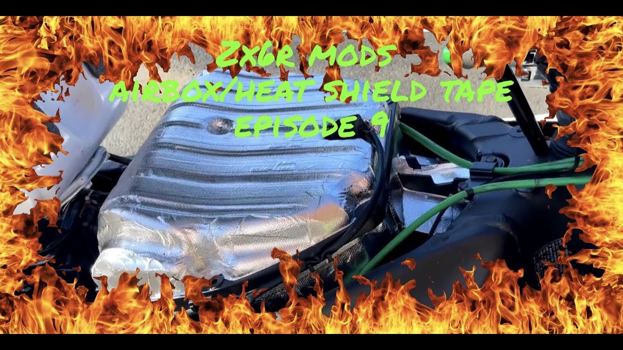 Zx6r - airbox removal & installation - heat shield tape - YouTube