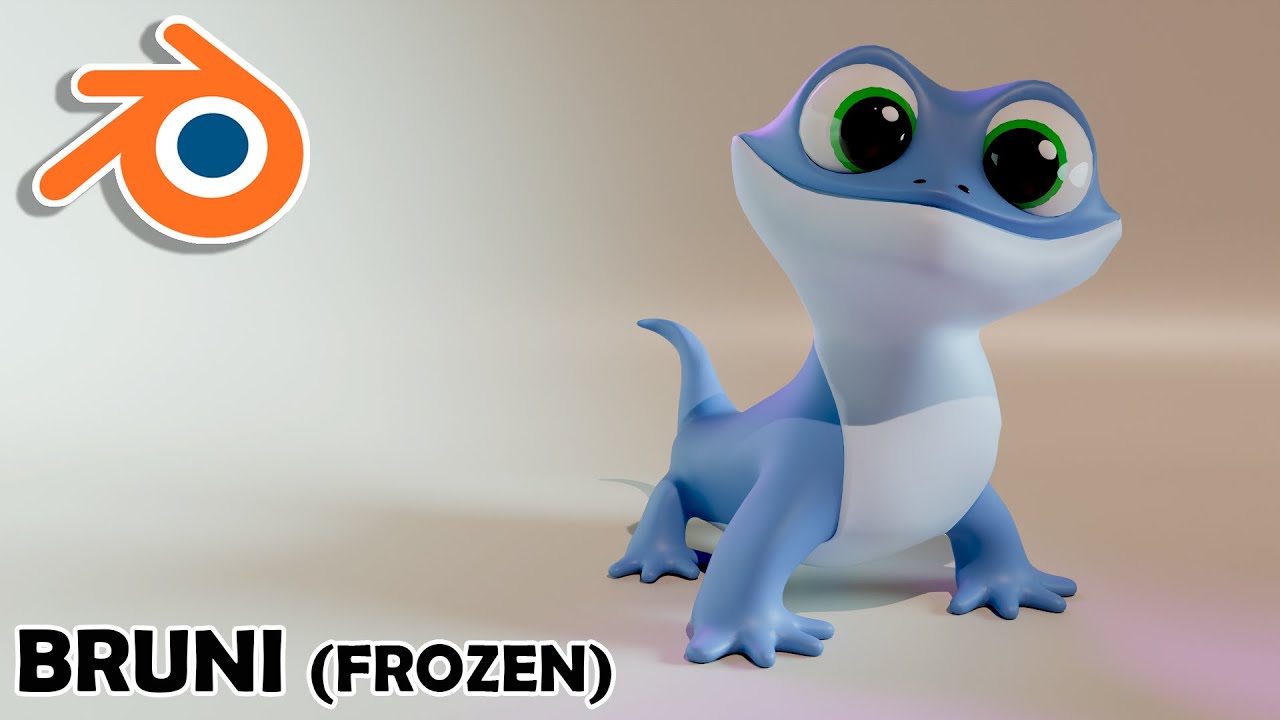 BRUNI from Frozen (No Guides) - BLENDER 3D MODELING 069 - YouTube