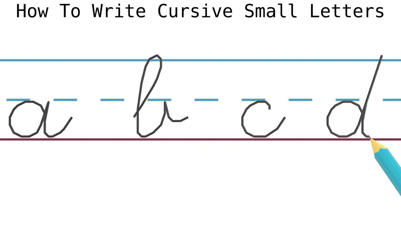 How To Write English Alphabet Cursive Lowercase Letters ABCD ...