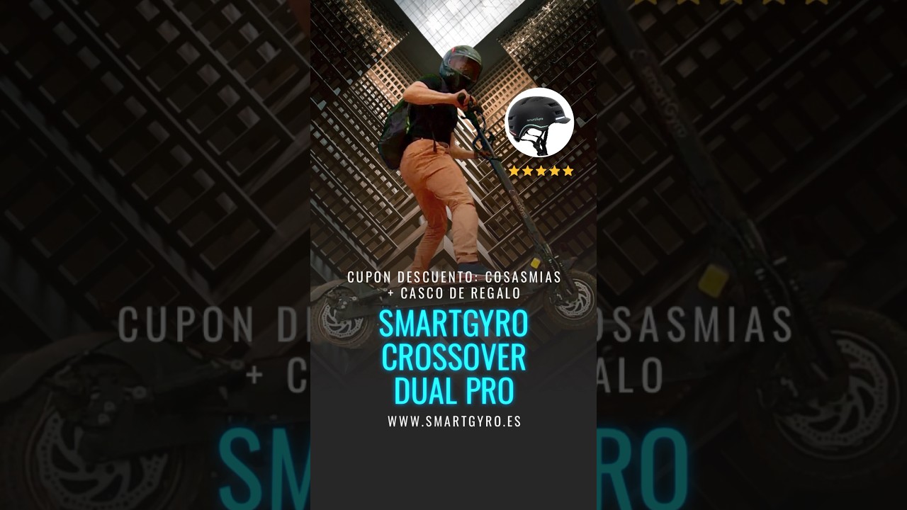 SMARTGYRO CROSSOVER DUAL PRO el patinete mas barato potente dual motor ...