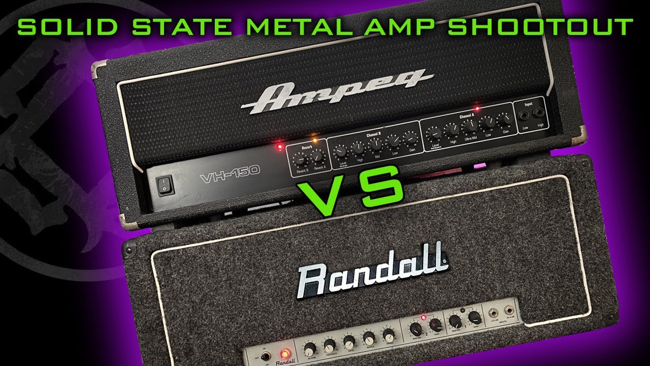 Randall RG100ES vs Ampeg VH150 - Solid State Metal Amp Shooutout - YouTube