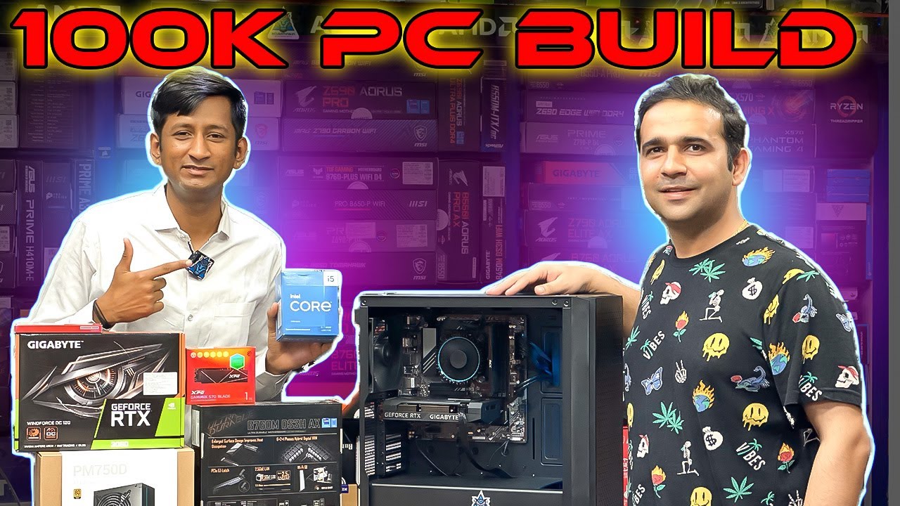 BEST PC BUILD UNDER 100K WITH MONITER🔥Intel i5-13400F | B760M DS3H AX ...