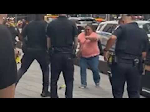 Woman killed, man wounded in random Times Square stabbing; NYPD fatally shoots suspect