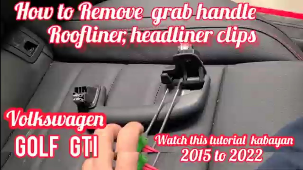 how to Remove volkswagen headliner/roof grab handle | Paano Tanggalin ...