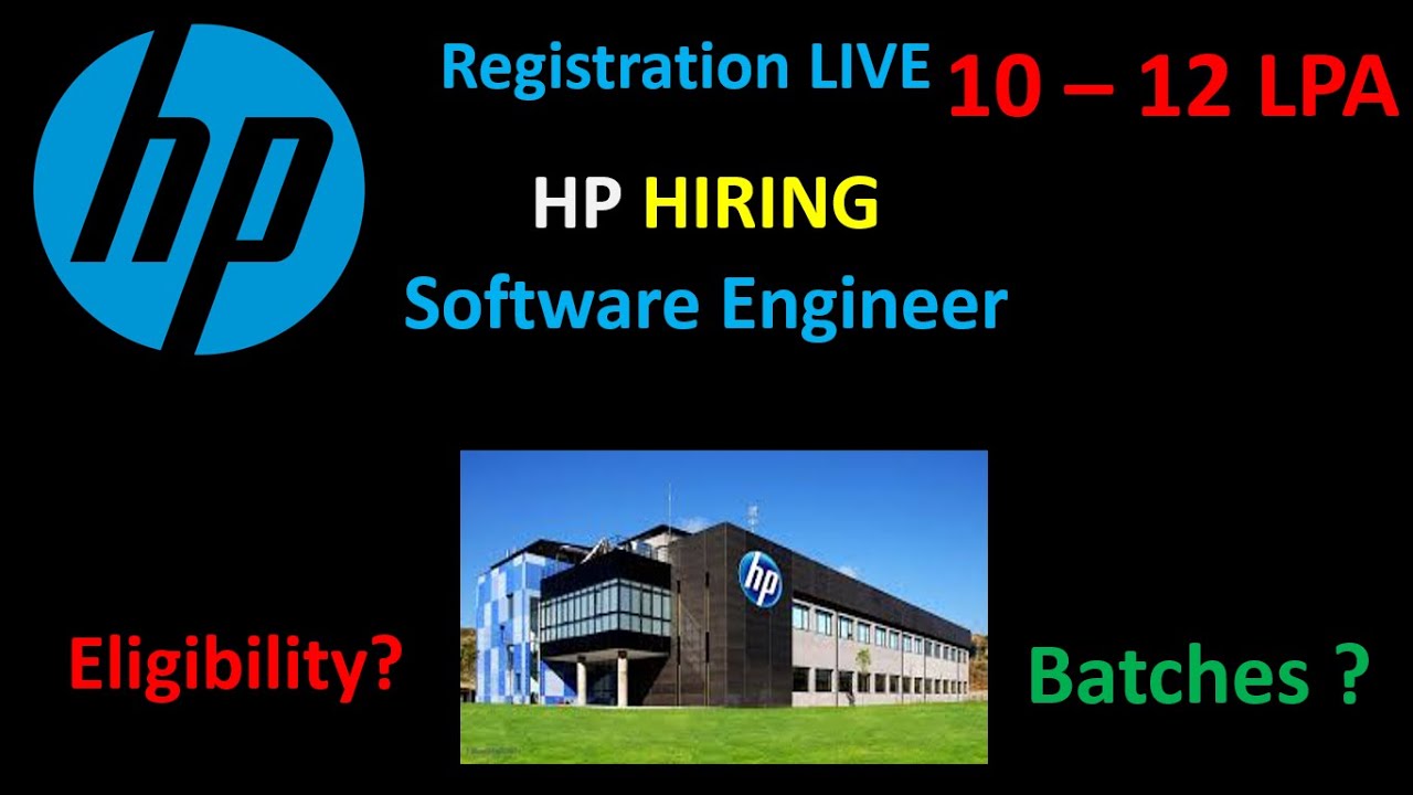 HP Hiring | Software Engineer | 10 - 12 LPA - YouTube