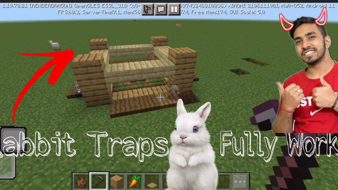Minecraft: ( Rabbit Traps Fully Working ) || Respect Things #shortsfeed ...