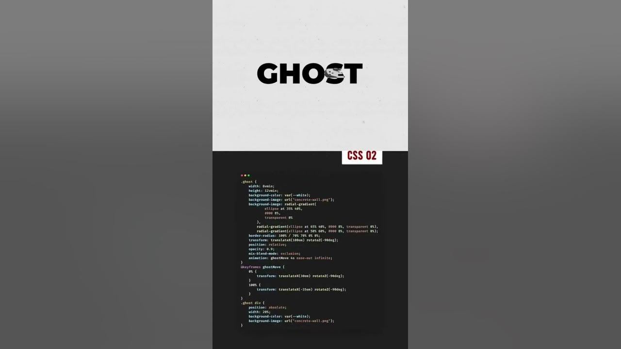 Ghost Text Animation Html In Css Css Html Backend Java Frontend Frontenddeveloper Youtube 