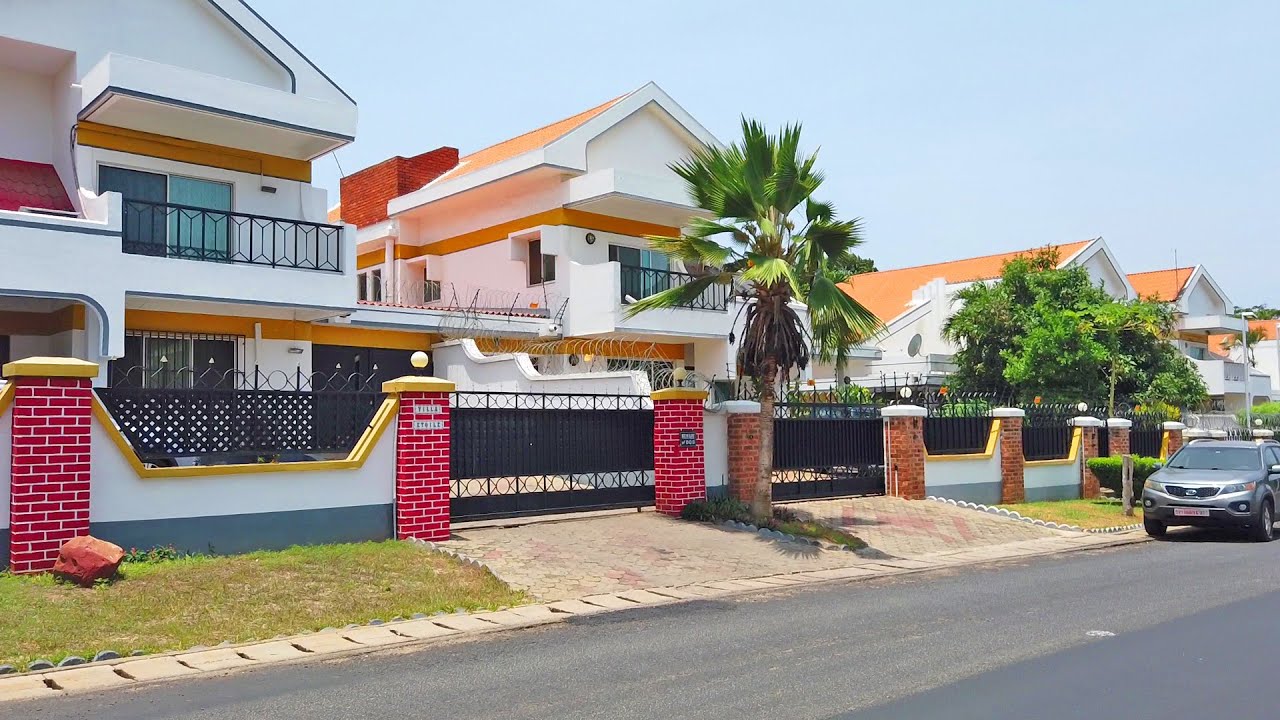 GHANA BEAUTIFUL CANTONMENTS RESIDENCE ACCRA AFRICAN WALK VIDEOS - YouTube