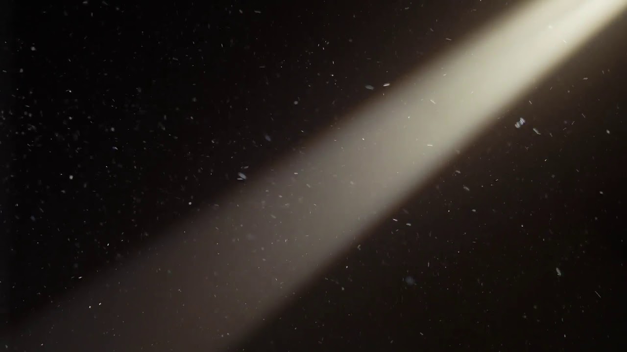 Real Backlit Dust Particles With Light From Top Floating In Slow Motion ...