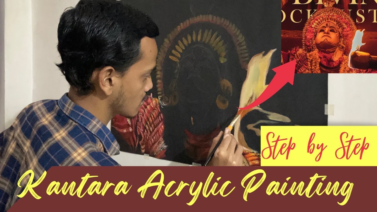 Kantara Acrylic Painting Step by Step | Kantara Painting Tutorial ...