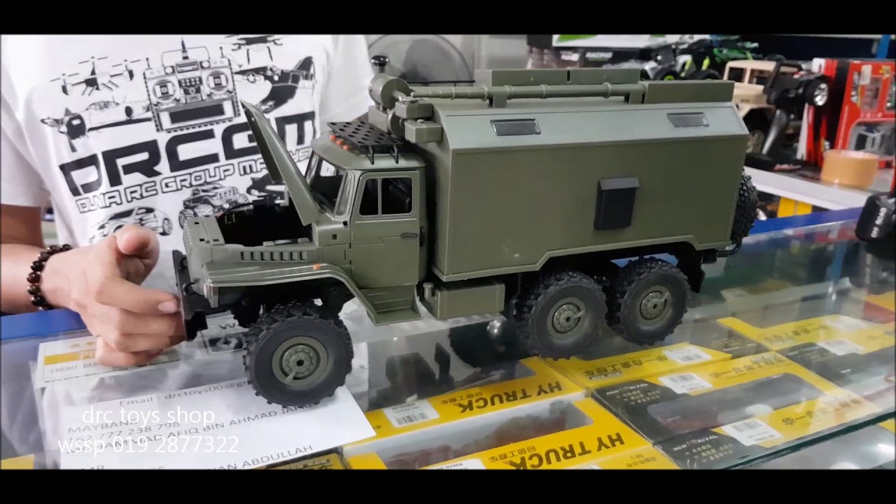 Unboxing and test new WPL military truck - YouTube