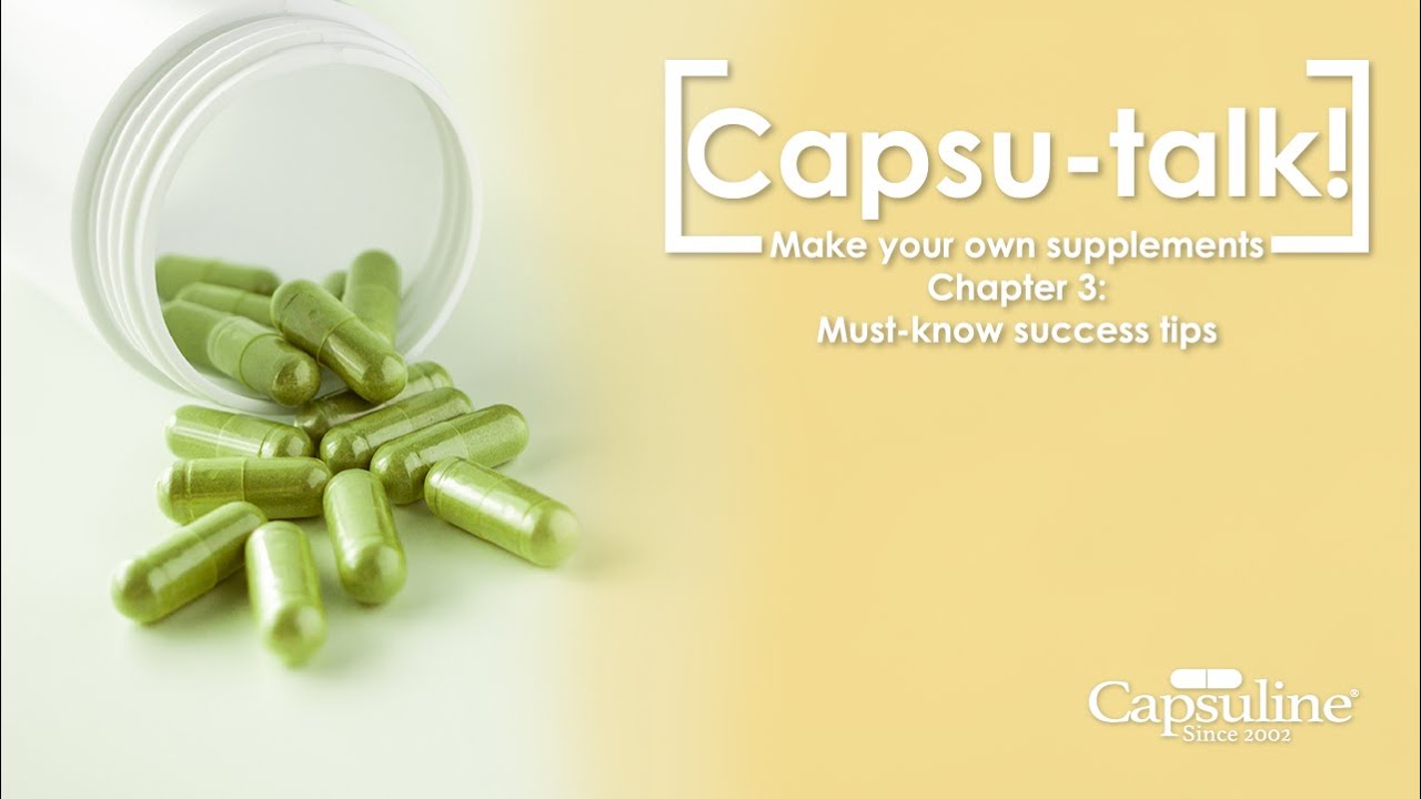 Make your supplements - Chapter 3 - Must-know success tips - YouTube