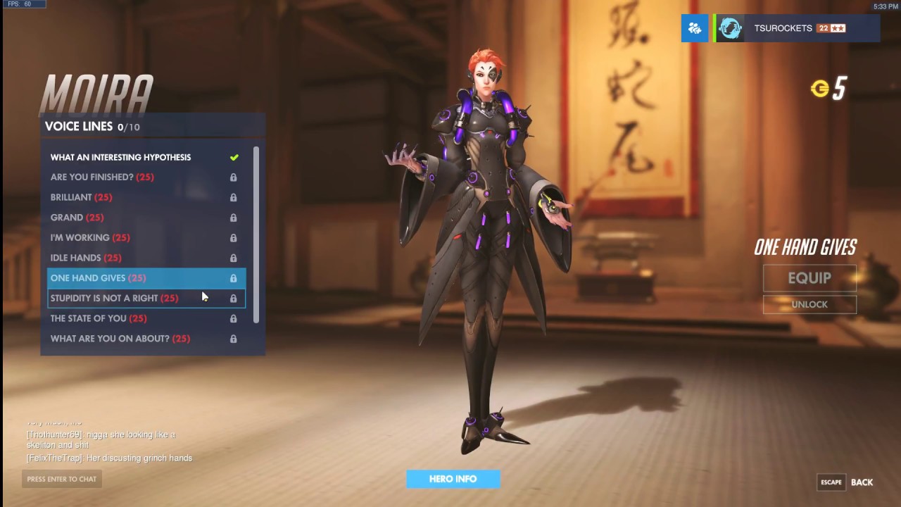 Overwatch -- Moira Voice Lines on PTR - YouTube