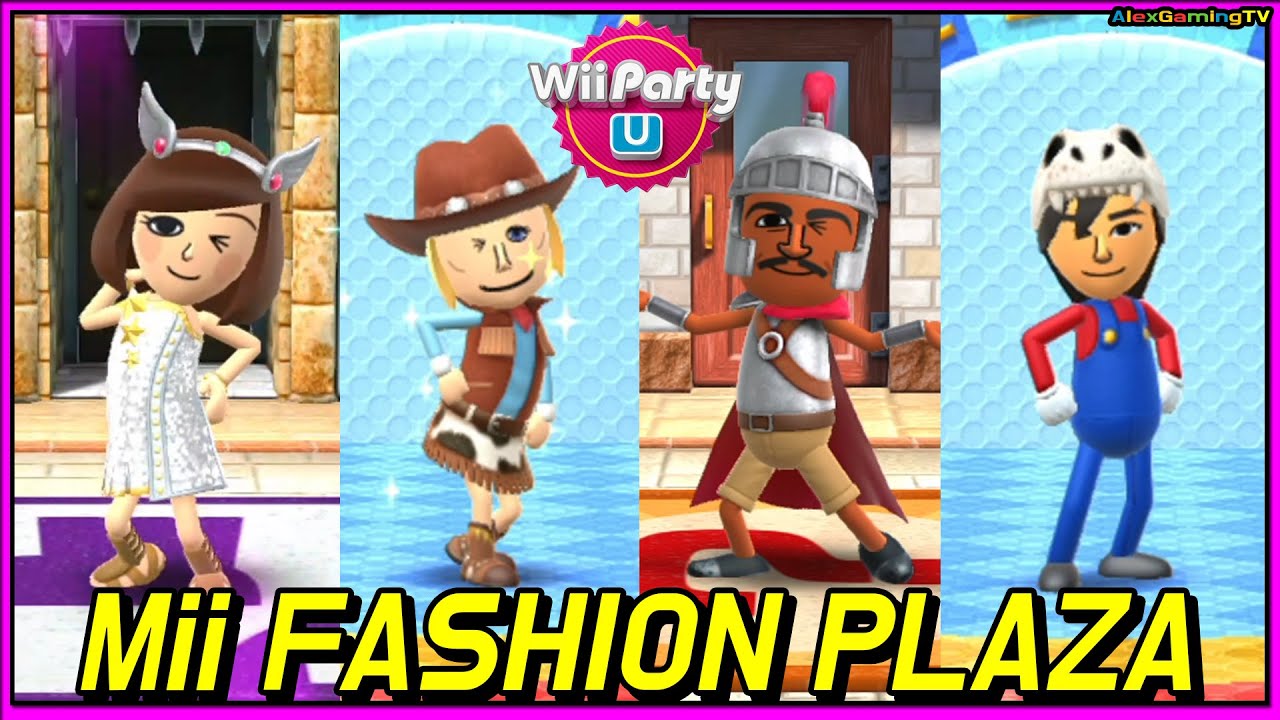 Wii Party U - Mii Fashion Plaza 🎵 (Silke vs Steven vs Mizuho vs Akira ...