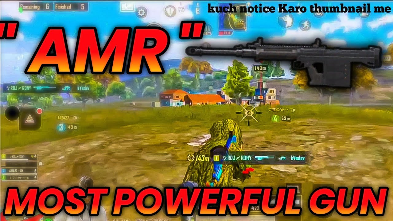 "AMR" IS MOST POWERFUL GUN IN BGMI #viral #bgmi #s8ul #dynamo - YouTube