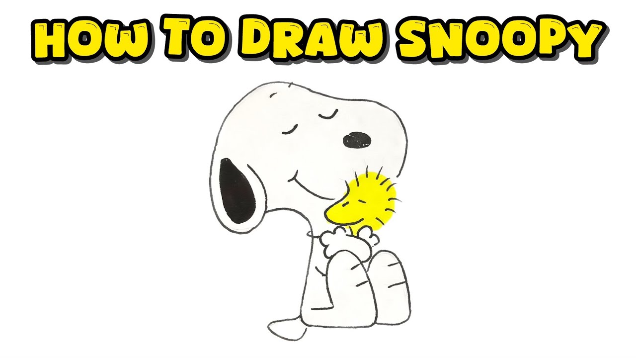 How to Draw Snoopy from Peanuts – Follow Step-by-Step Drawing Art - YouTube