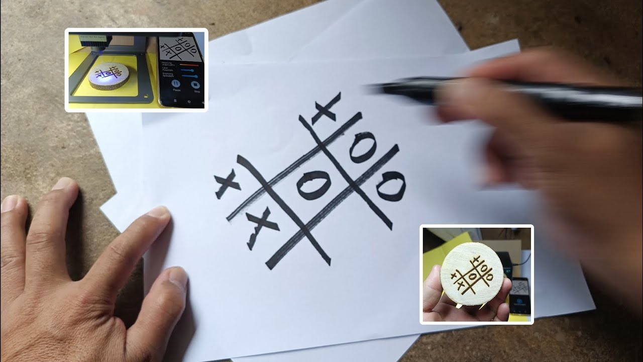 DRAW AND ENGRAVE using Daja Dj6 mini engraving laser - YouTube