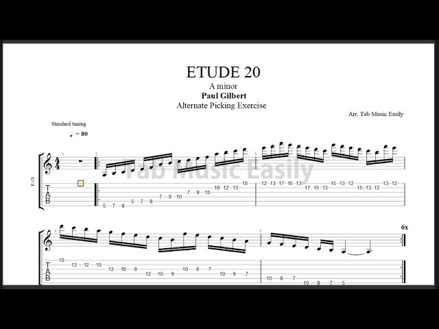 Paul Gilbert Alternate Picking
