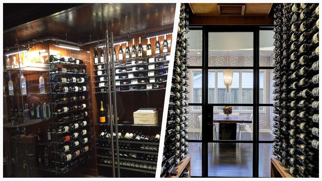 75 Modern Porcelain Tile Wine Cellar Design Ideas You'll Love 🔴 - YouTube