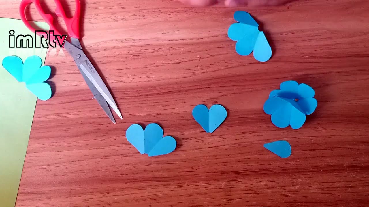 DIY - Blue Rose | How to make rose flower by paper | DIY handicraft ...