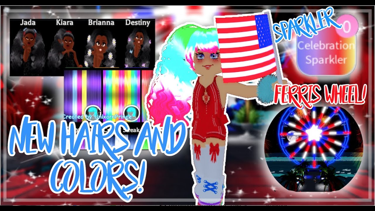 🎊JULY 4th Update Is OUT! FERRIS WHEEL + SPARKLERS! NEW HAIRS, COLORS ...