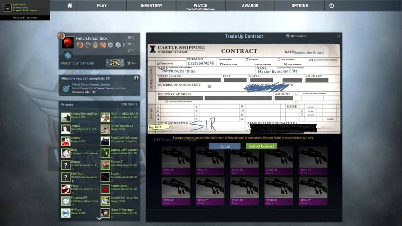 CS:GO - HIGH Risk TradeUp - AWP Asiimov vs AUG Chameleon! - YouTube