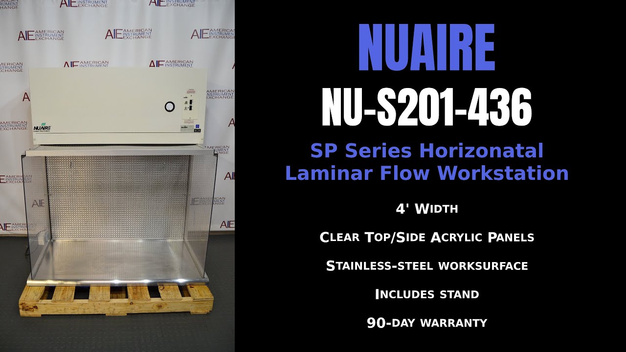 Nuaire 4’ SP Series Horizontal Laminar Airflow Workstation (Item ...