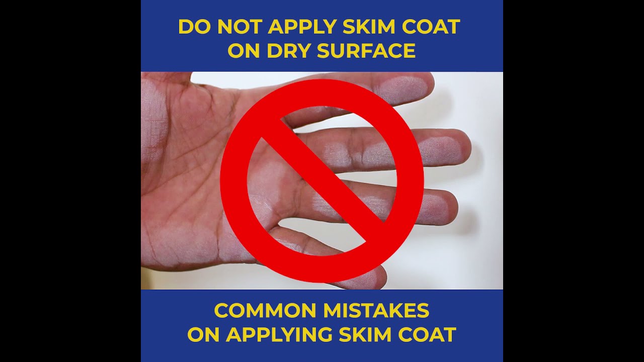 Don't Apply Skim Coat on a Dry Surface! - YouTube