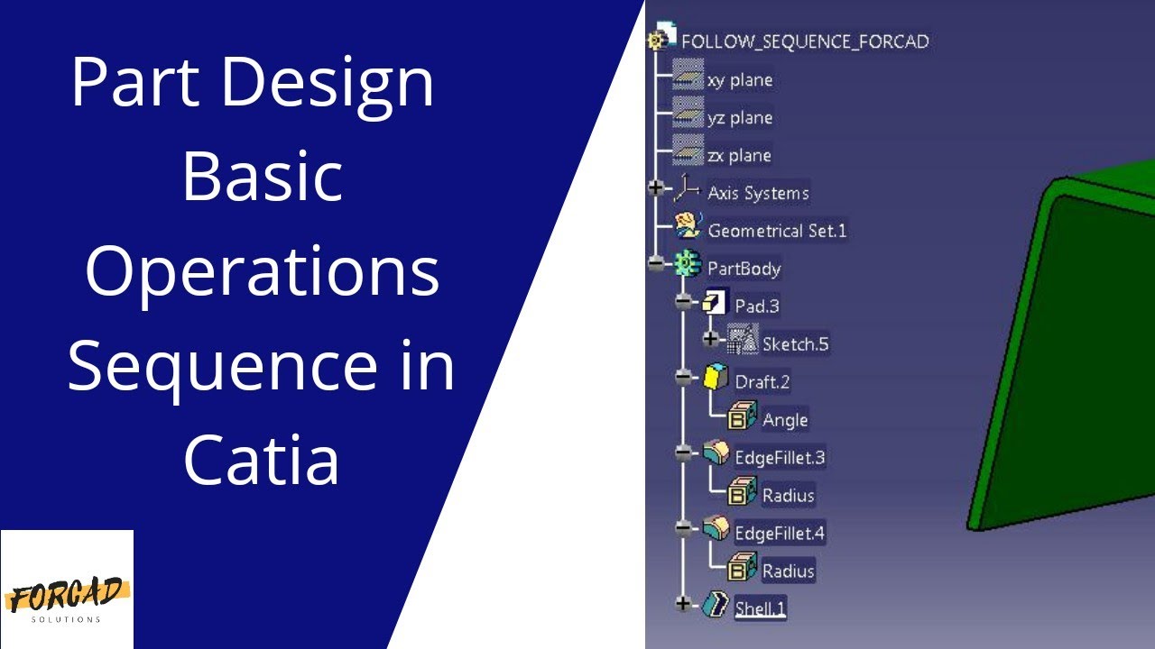 CatiaV5 | Part Design Basic Operations | CatiaV5 Tutorial | Part Design ...