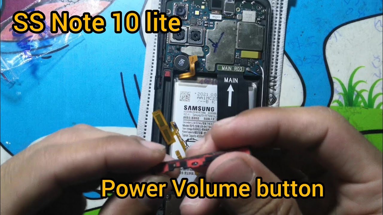 Samsung note 10 lite | Power Volume Button flex Replacement - YouTube