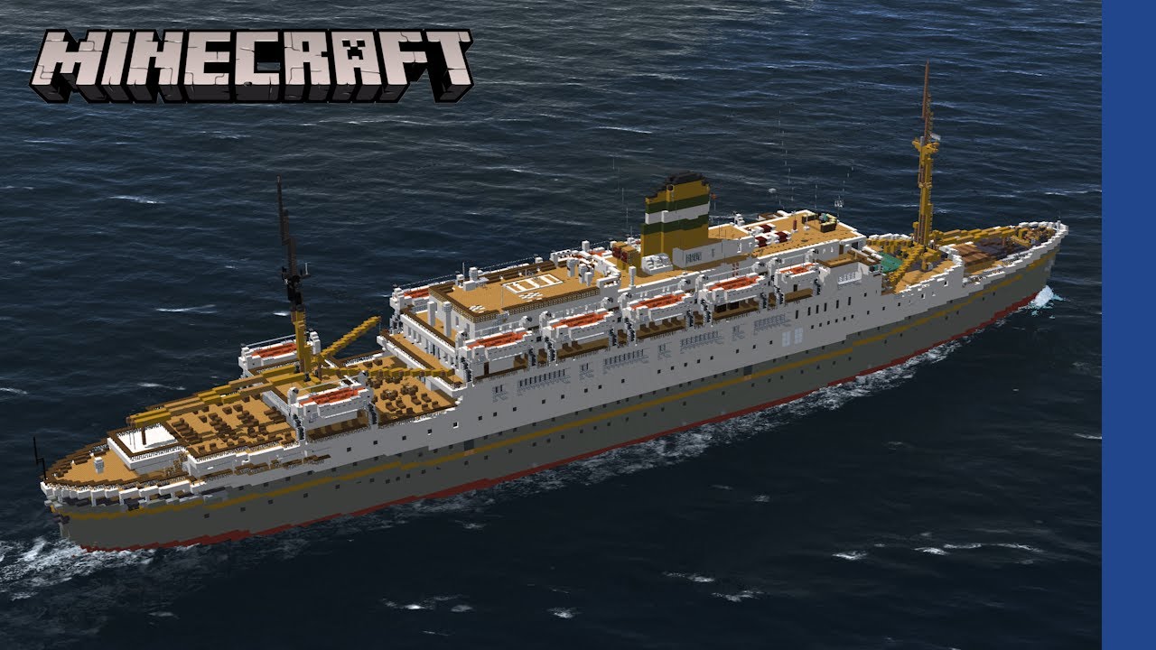 Minecraft Ocean Liner - SS RYNDAM - +Download - YouTube
