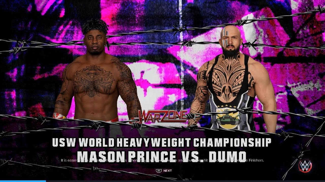 2 Out 3 Falls Tables Match - World Heavyweight Title: Dumo Vs Mason ...
