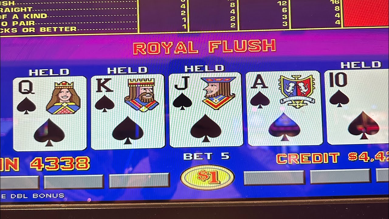 23 min video poker Royal flush 6 jackpots Atlantic City - YouTube