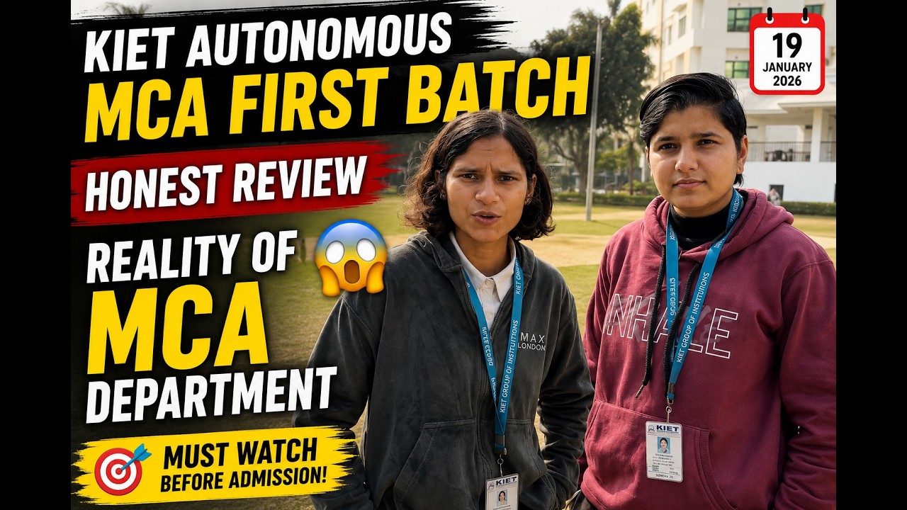 KIET Autonomous MCA First Batch Honest Review | Reality of MCA ...